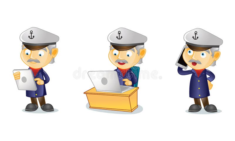 Captain 3 stock vector. Illustration of travel, sailor - 62955506