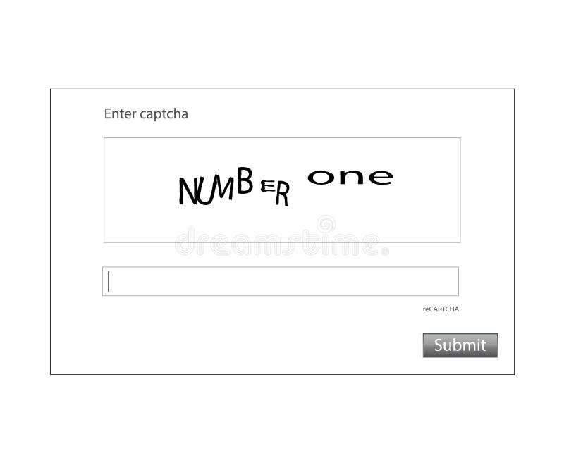 Captcha sample texts stock vector. Illustration of test - 103987150