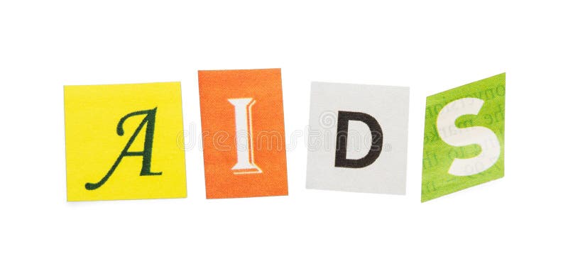 HIV AIDS red letters stock photo. Image of care, medicine - 68447480