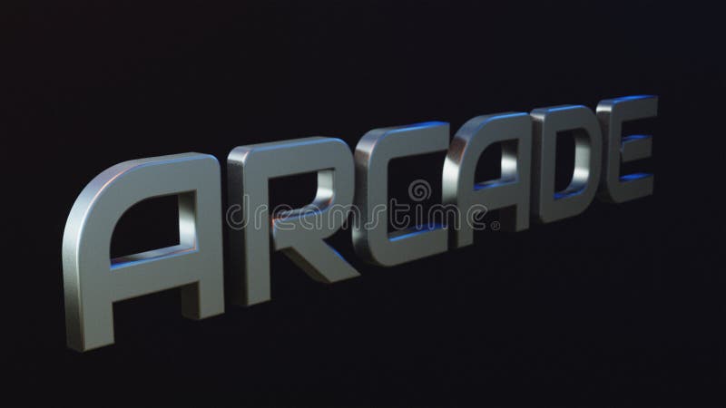 Caption Arcade Made in the Style of Movies by the Eighties. Stock ...