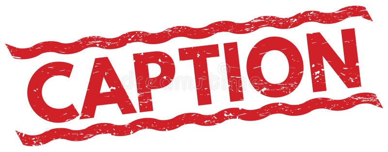 CAPTION Text on Red Lines Stamp Sign Stock Illustration - Illustration ...