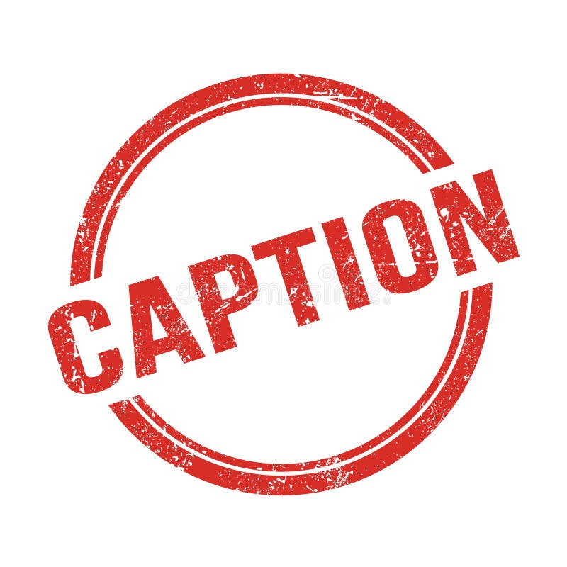 CAPTION Text, on Rectangle Stamp Sign. Stock Illustration ...