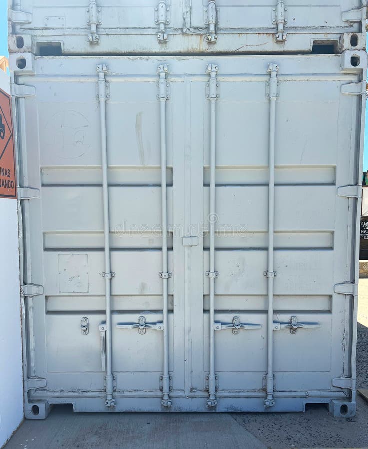 Full Frame Picture of a Steel Container Door Stock Image - Image of ...