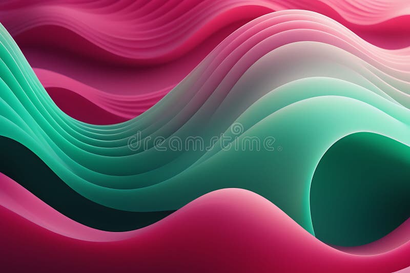 Fluidity in Motion: Abstract Wavy Curves Background Stock Illustration ...
