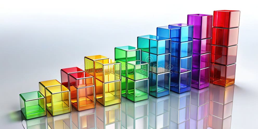 Dynamic 3D Bar Charts Colorful Cubes for Compelling Business ...