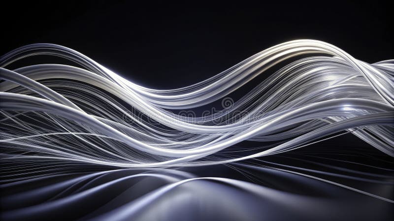 Captivating Abstract Animation a Seamless Loop of Morphing White Lines ...