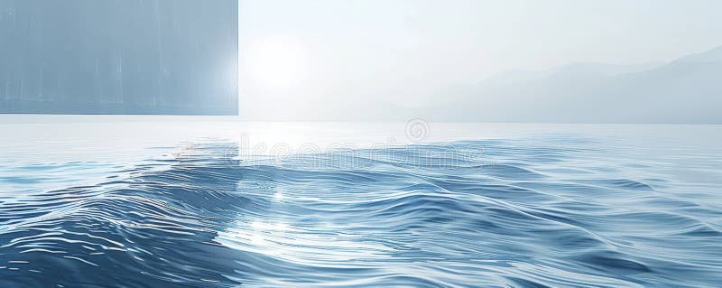 Modern Abstract Art Installation on Serene Ocean Waves with Calming ...