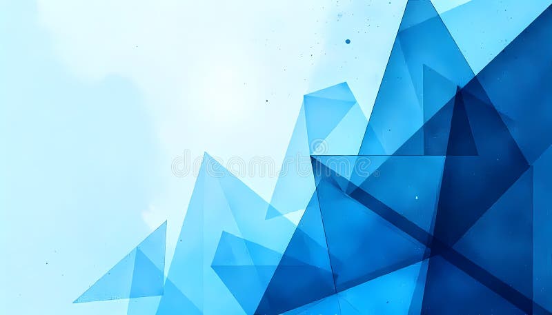 Captivating Abstract Artwork Featuring Overlapping Blue Triangles ...