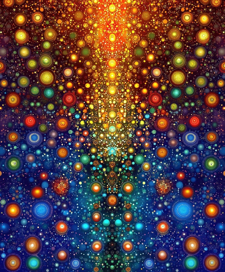 Vibrant Abstract Festival Background with Radiant Circles and Colors ...