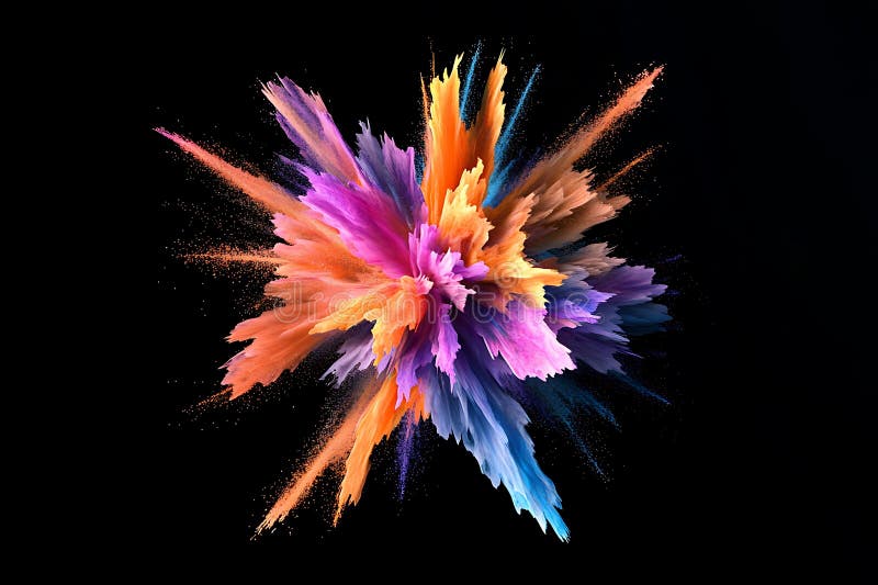 Vibrant Color Explosion, Abstract Paint Burst, Dynamic Design Element ...