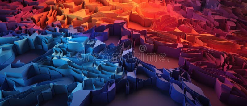 Captivating Abstract Backdrop Featuring a 3D Printer-style Map with ...