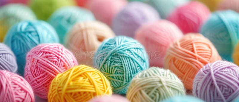 A Captivating Abstract Backdrop with Multicolored Yarn Balls, Creating ...