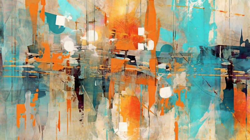 Generative AI, Abstract Fusion: Layered Textures in Collage Stock ...