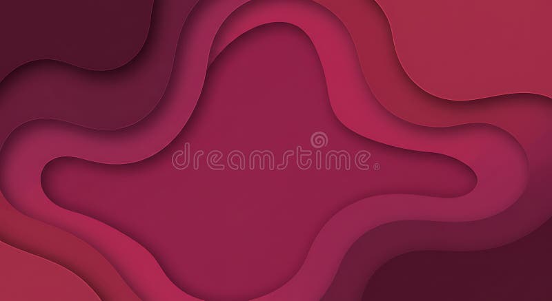 Abstract Crimson Papercut Wave Background Design Stock Illustration ...