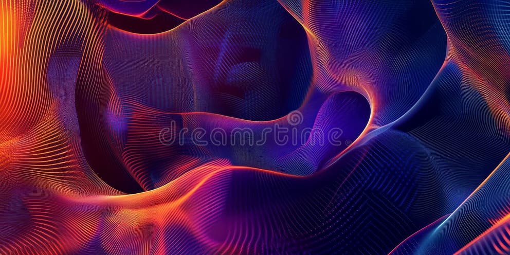 A Captivating Abstract Background Inspired by Futuristic Data Streams, Featuring Cascading ...