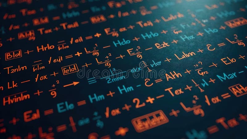 Abstract Math Formulas Background for Business Education and ...