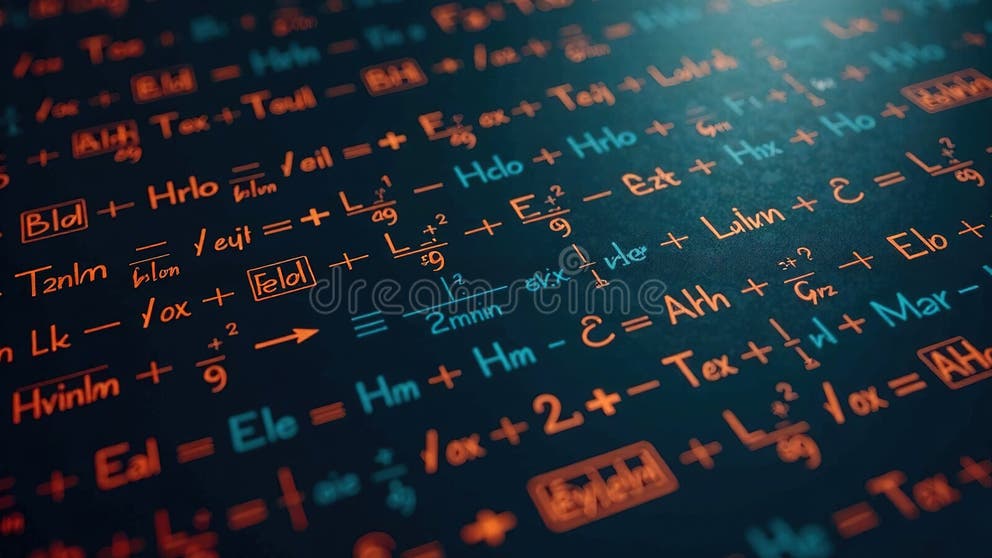 Abstract Math Formulas Background for Business Education and ...