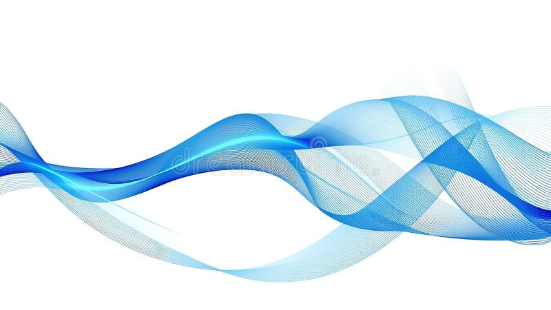 Abstract Blue Wave Lines Pattern Modern Geometric Background Design for ...