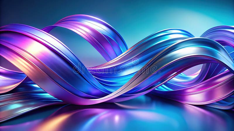 Elegant Abstract Foil Ribbon Background Design Smooth Color Gradient ...