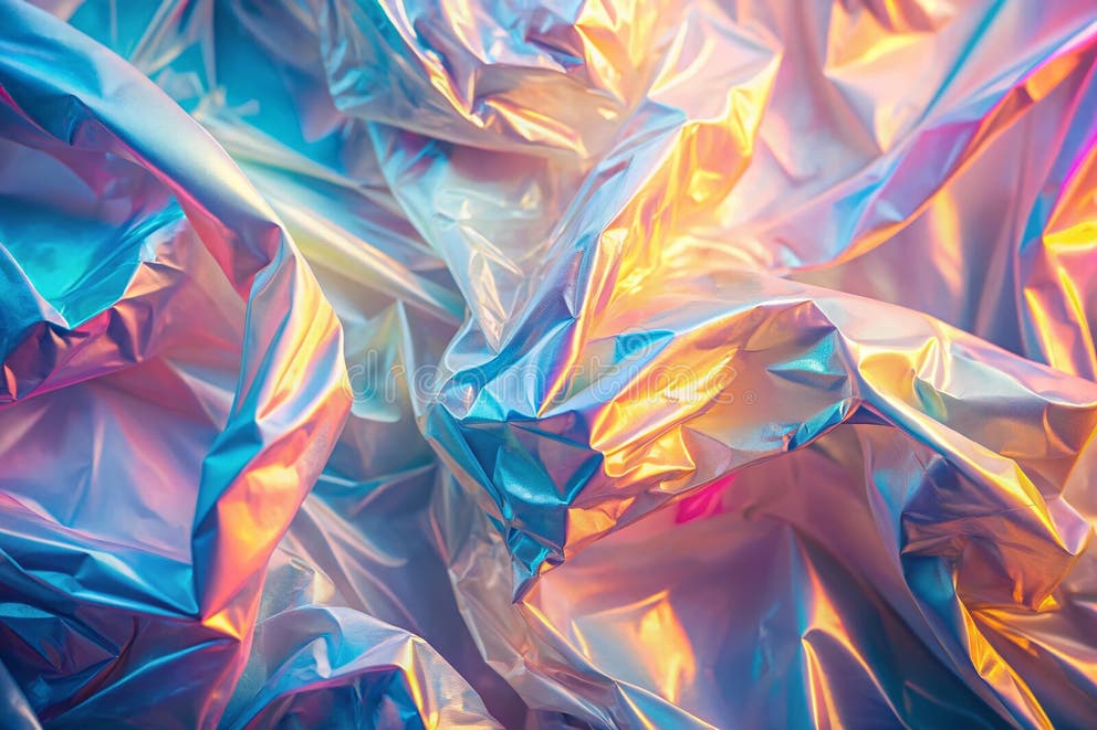 Stunning Abstract White Wrinkled Plastic Background a Glossy Textured ...