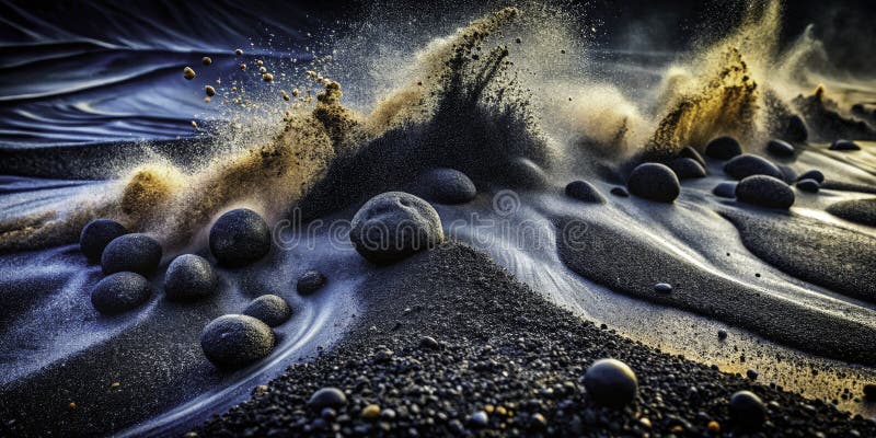 A Captivating Abstract Black Sand Graffiti Design Intricate Spray Paint ...