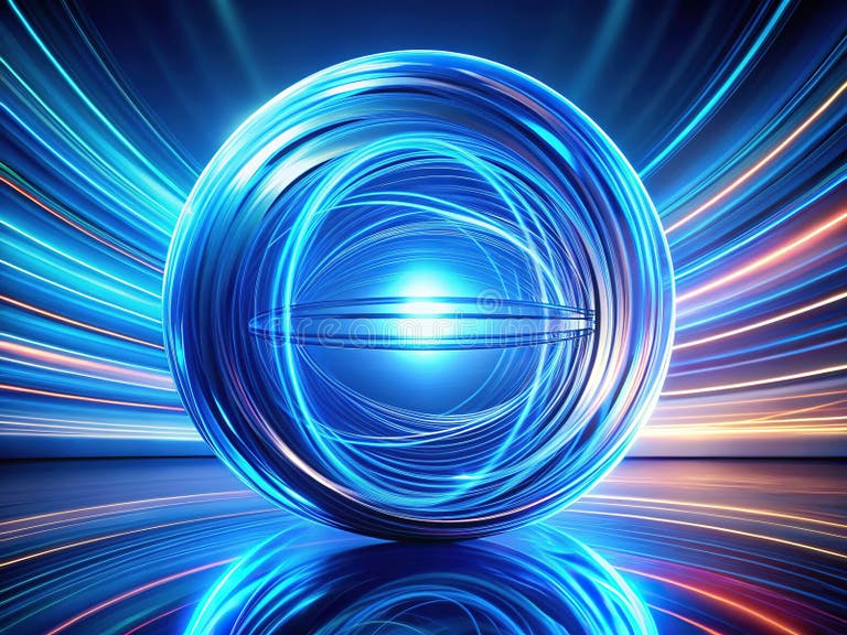 Captivating Abstract Blue Circular Lines Background a Dynamic Geometric ...