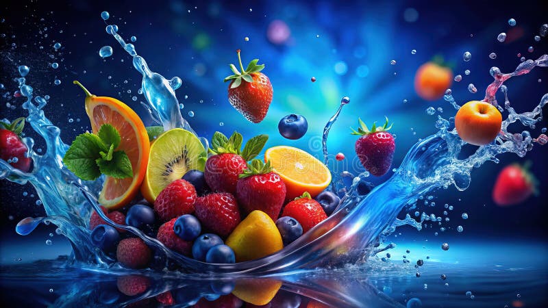 A Captivating Abstract Blue Liquid Gradient Background Featuring Blurry ...