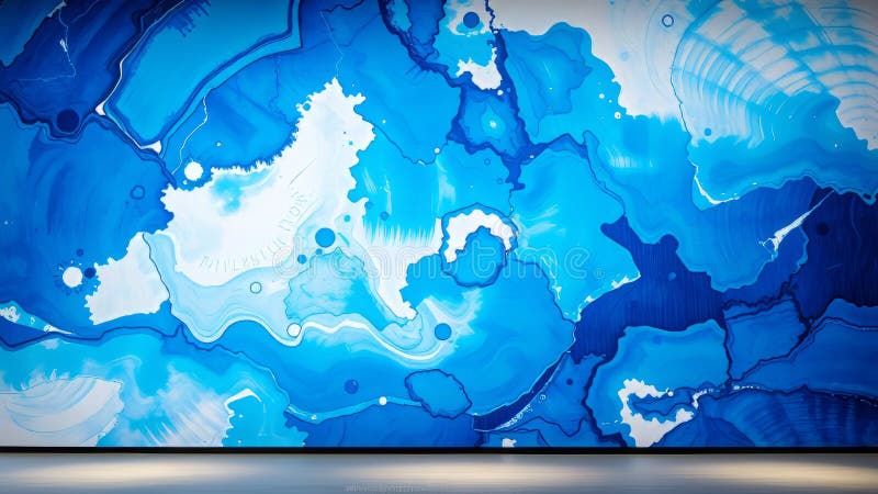 Captivating Abstract Blue Painting a Deeply Immersive Digital Art ...