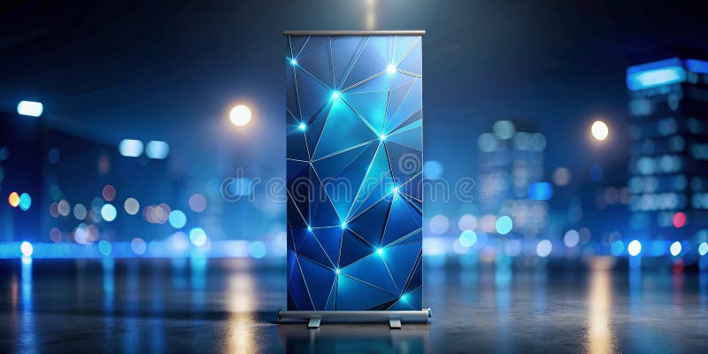 Captivating Abstract Blue Roll Up Banner Design Perfect for Conferences ...