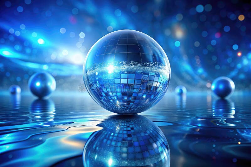 Captivating Abstract Blue Sphere Background a Smooth Textured ...