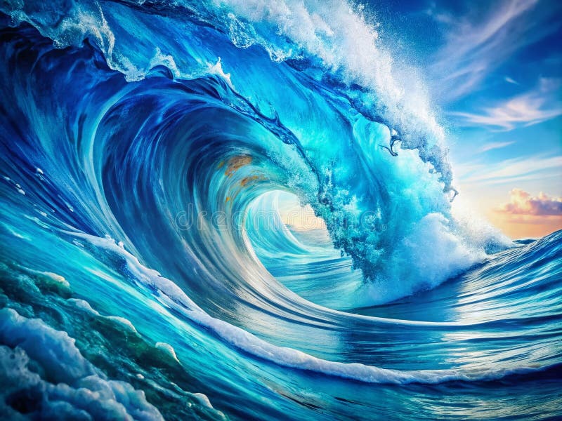 Captivating Abstract Blue Watercolor Wave Background an Artistic ...