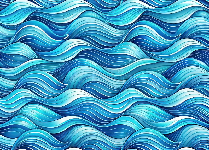 A Captivating Abstract Blue Wave Seamless Pattern Minimalist Design for ...