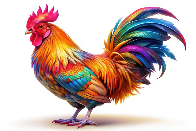 Vibrant Abstract Chicken Illustration a Colorful Poultry Design for ...