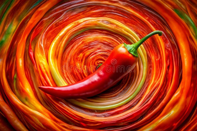 Captivating Abstract Chili Pepper Double Exposure a Visual Symphony of ...