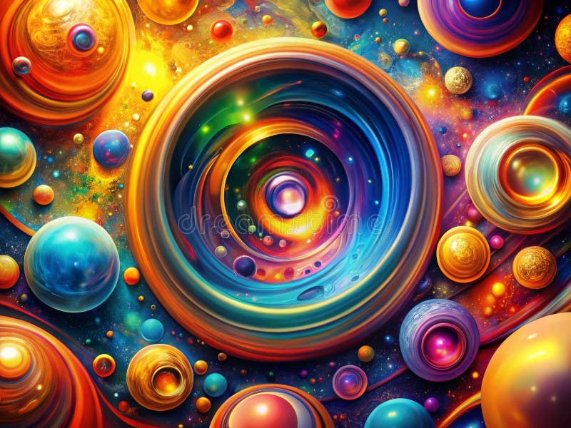 A Captivating Abstract Circle Design Immersive Surreal Art Background ...
