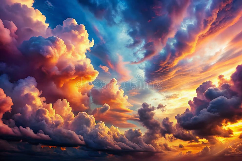 Captivating Abstract Cloudscape a Stunning Visual Symphony of Celestial Hues for Desktop ...