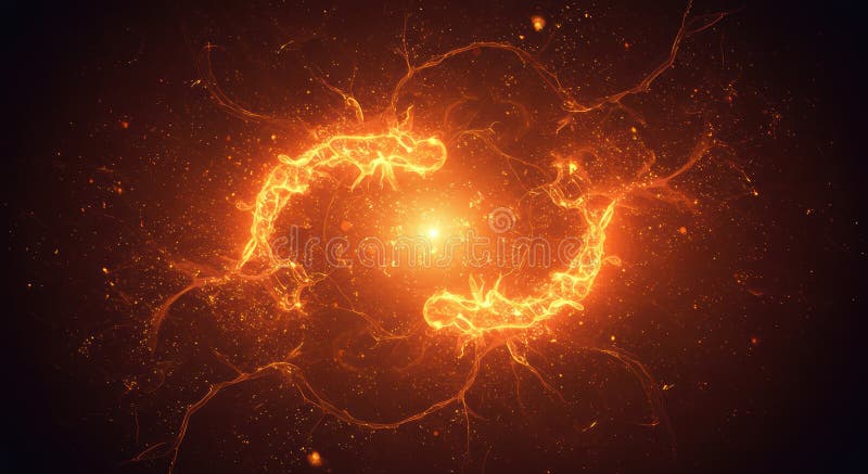 A Captivating Abstract Composition of Fire, Energy, and Radiant Light ...