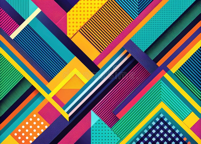Dynamic Geometric Abstract a Vibrant Exploration of Diagonal Lines ...
