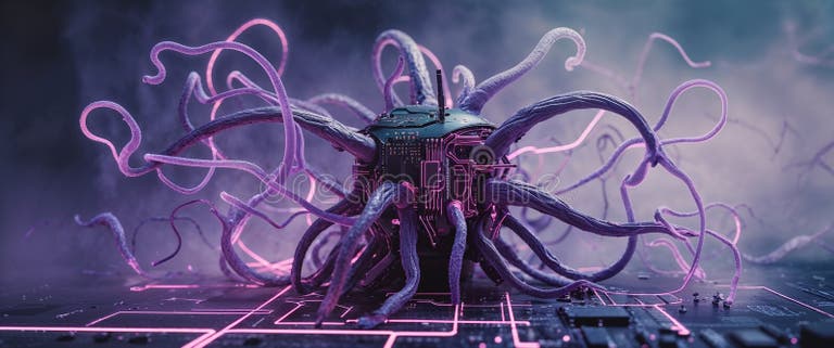 This Captivating Abstract Composition Showcases a Central Entity ...