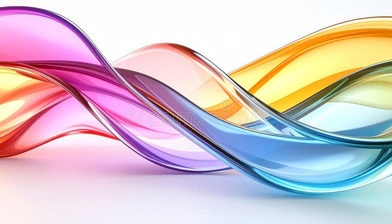 Captivating Abstract 3D Glass Reflections with Smooth Curves and ...