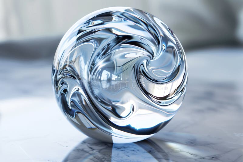 Stunning Abstract 3d Glass Sphere with Vibrant Colors and Reflections ...