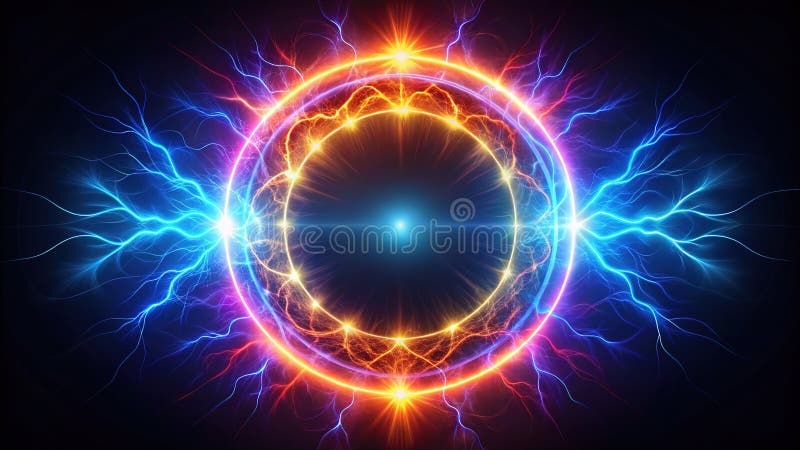 Dynamic Flow of Electric Energy an Abstract Circle Design Illustrating ...