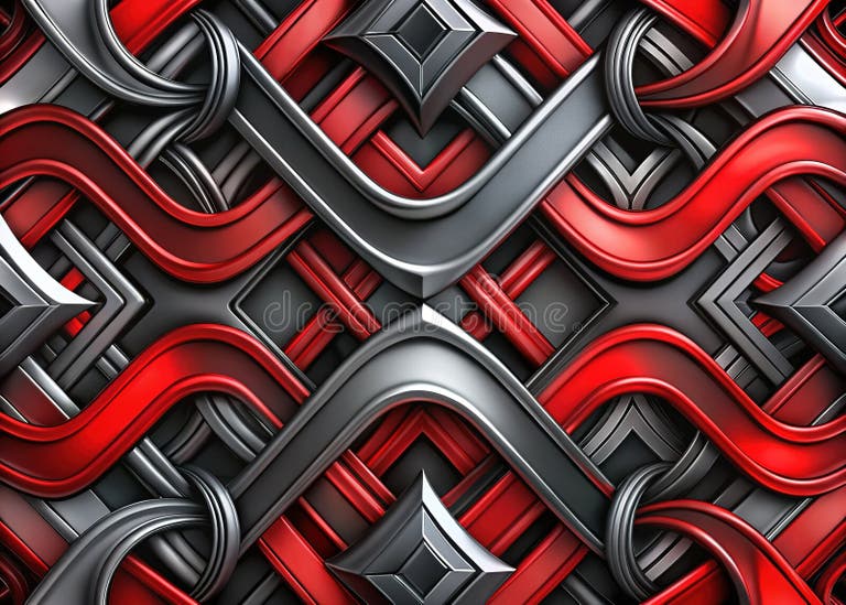 Dynamic Interlocking Shapes a Modern Abstract Design for Contemporary ...