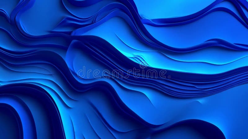 Abstract Blue Waves: Elegant Flowing Patterns in a Serene Color Palette ...