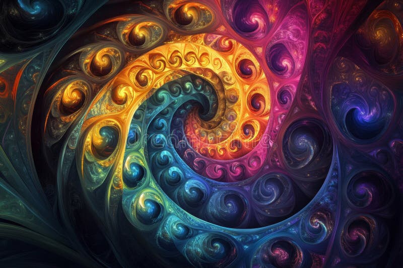 Swirling Abstract Text Design Featuring Vibrant Colors Intricate ...