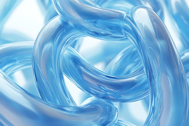 A Captivating Abstract Design of Intertwined Blue Fluid Forms Flowing ...