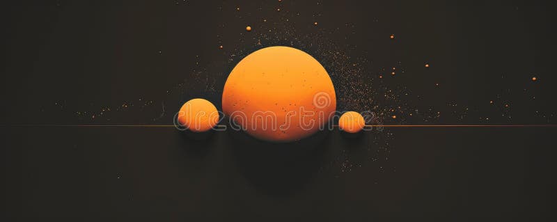 Abstract Digital Artistic Representation of Three Spherical Objects ...
