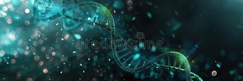 A Captivating Abstract Display Showcases a Twisting Double Helix DNA ...