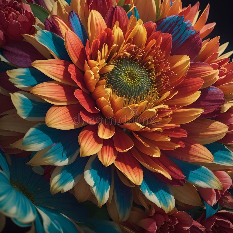 A Captivating Abstract Flower Pattern that Radiates with Color and ...