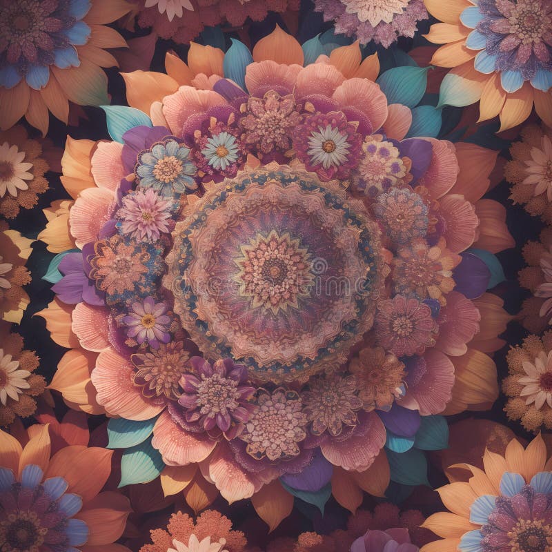 A Captivating Abstract Flower Pattern that Radiates with Color and ...